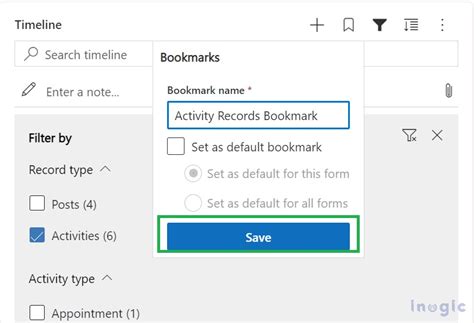 How To Bookmark Activities On The Timeline In Dynamics 365 Crm Power Community