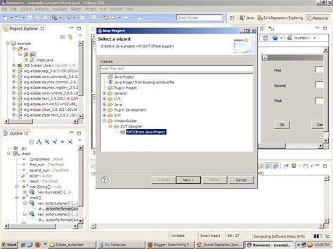 Data Mining Principles Create Gui From Eclipse