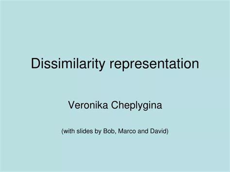 Ppt Dissimilarity Representation Powerpoint Presentation Free Download Id5070095
