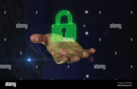 Cyber Security And Digital Computer Protection With Padlock 3d Symbol