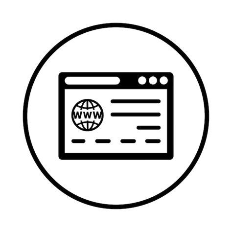 Premium Vector Webpage Icon Rounded Black Color