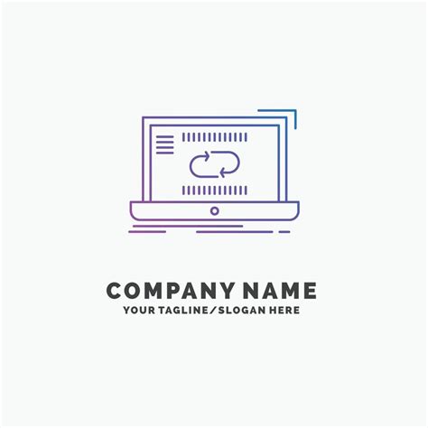 Communication Connection Link Sync Synchronization Purple Business Logo Template Place For