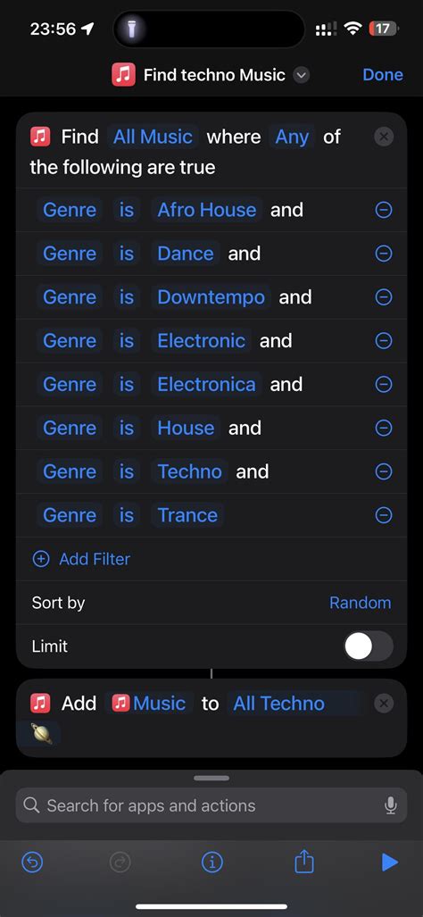 add songs from specific genre and skip duplicates r shortcuts