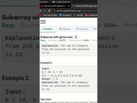 Subarray With Given Sum CPP Nataraja Murthy Cpp Programming