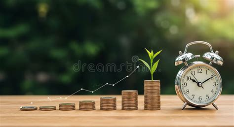 Stacks Of Coins Arranged In Ascending Order Form A Progression From Left To Righ Stock