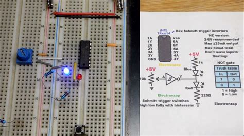 74hc14 Hex Schmitt Trigger Not Gate Integrated Circuit Ic Youtube
