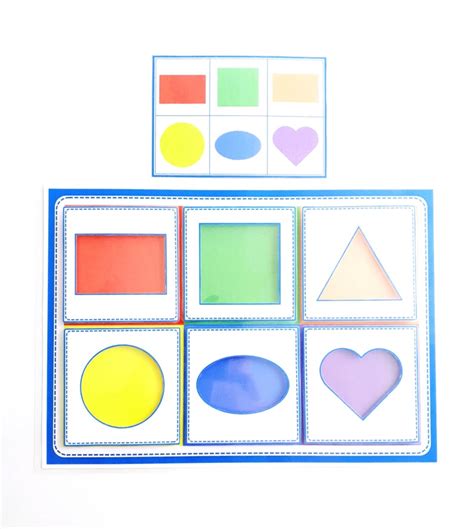 Shape Pattern Activity Shape Matching Game Fine Motor Skills Etsy