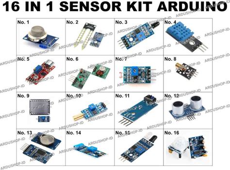 promo 16 in 1 modul sensor kit for arduino and raspberry with box diskon
