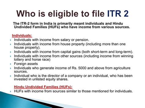 All About ITR For Income Tax Return Pptx