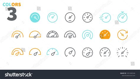 Speedometer Ui Pixel Perfect Wellcrafted Vector Stock Vector Royalty Free