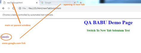 Qababuworks How To Switch To New Tab In Selenium Automation