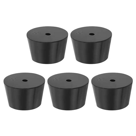 Uxcell Drilled Rubber Stoppers Tapered Lab Seal Rubber Stoppers Lab