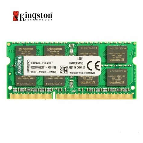 8GB DDR3 1600MHz Low Voltage Notebook Memory
