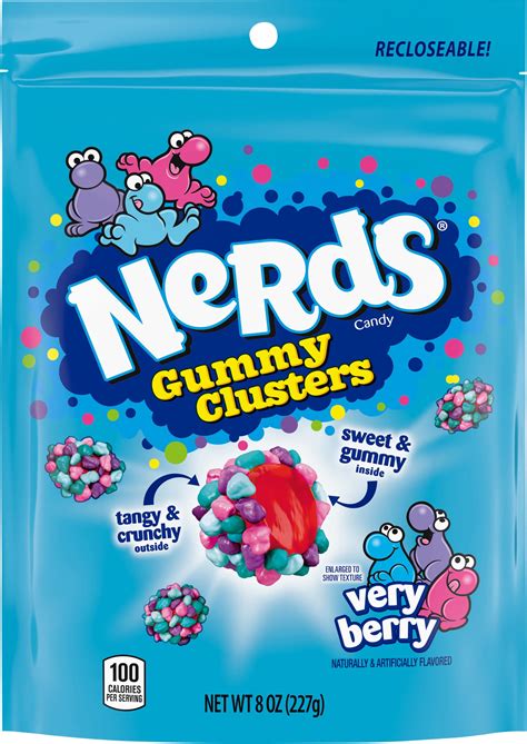 Buy Nerds Gummy Clusters Back To School Candy Very Berry Resealable 8 Ounce Bag Online At