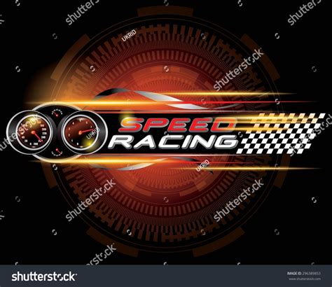Speed Racing Speedometer Concept Vector Stock Vector Royalty Free 296389853 Shutterstock