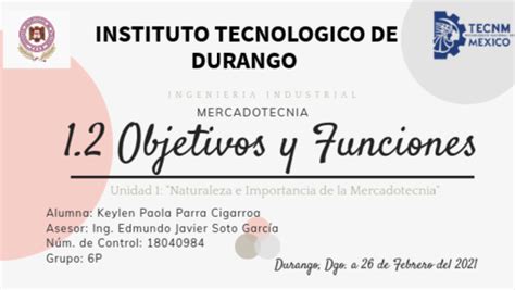 Objetivos Y Funciones De La Mercadotecnia