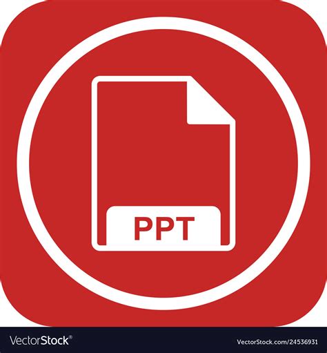 Ppt Icon Royalty Free Vector Image Vectorstock