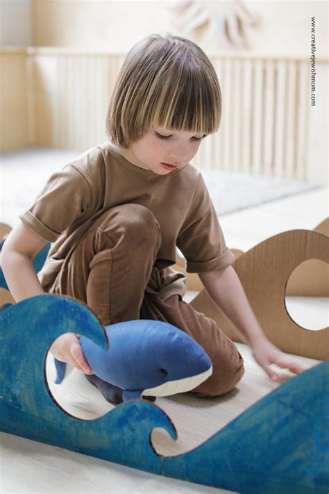 Giant Recycled Cardboard Waves Craft For Rosh Hashana Creative Jewish Mom