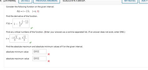 Solved Consider The Following Function F X X4 5 X−6 2 Find
