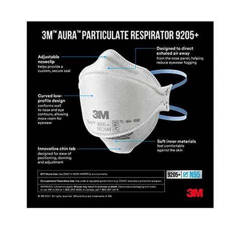 3m™ Aura™ N95 Particle Respirator 9205 Pack Of 20 S Feldman