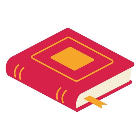 Premium Vector Flat Red Book Vector Illustration