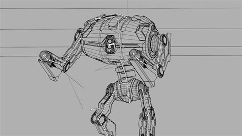 Combat Droid Rigged Animated Character Superhive Formerly Blender Market