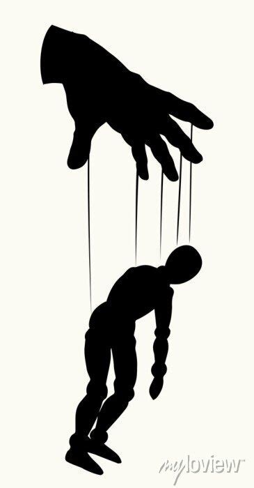 Man Is A Puppet Vector Drawing Posters For The Wall Posters Men At Work Work Wooden