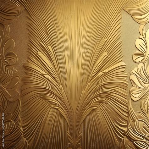 Luxury Golden Wallpaper Art Deco Pattern Vip Invitation Background