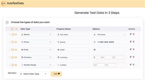 AutoTestData Generate Test Data In Steps