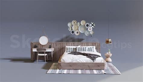 8780 Free Sketchup Bed Model Download Sketchup Models For Free Download