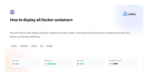 Docker 컨테이너 전체 목록 보기 Labex