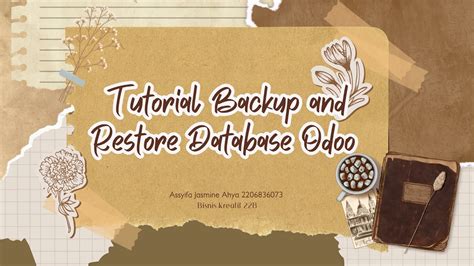 Tutorial Backup And Restore Database Odoo ₊ Assyifmine Youtube