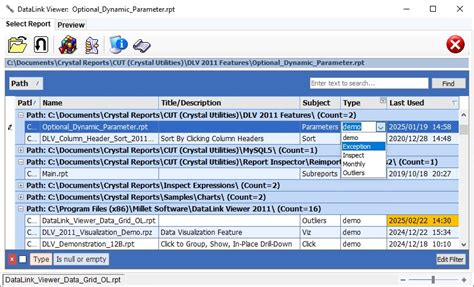 Datalink Viewer View Export And Print Crystal Reports