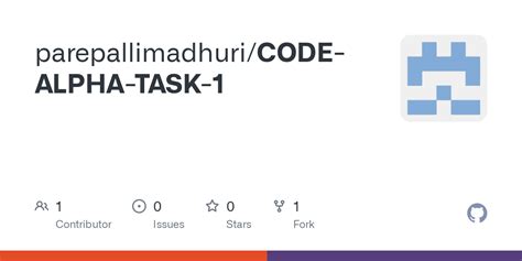 Github Parepallimadhuricode Alpha Task 1