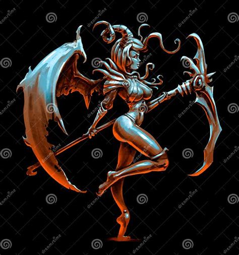 Succubus With Scythe Stock Illustration Illustration Of Blade 127898666