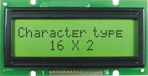 X Character LCD Module With Yellow And Green LED Backlight Tradekorea