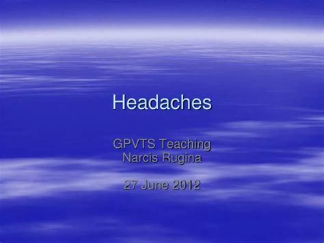 Ppt Headaches Powerpoint Presentation Free Download Id 4818444