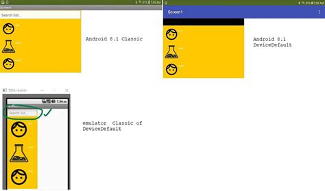 nb188 listview filter bar issue bugs and other issues mit app
