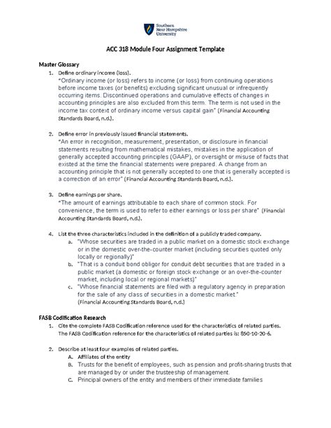 ACC Module Four Assignment Template ACC Module Four Assignment Template Master