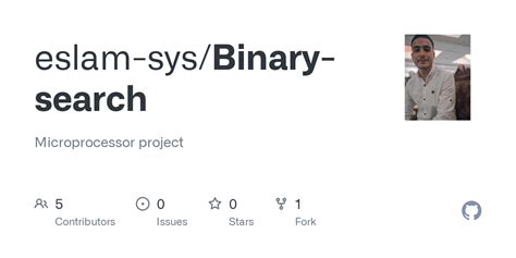 Github Eslam Sysbinary Search Microprocessor Project