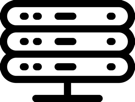 Black Line Art Illustration Of Server Icon 24291471 Vector Art At Vecteezy
