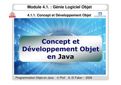 Scribd programmation orientée objet java Leçon n Concepts de la Programmation par Objets