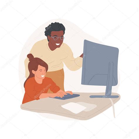 Computer Science Tutor Isolated Cartoon Vector Illustrations 2024