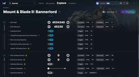 Mount And Blade Ii Bannerlord Cheats And Trainer For Steam Page 34 Trainers Wemod Community