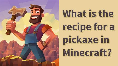 What Is The Recipe For A Pickaxe In Minecraft YouTube