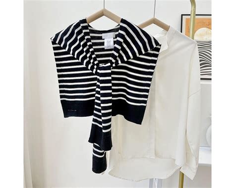 스트라이프 어깨숄 힙커버 니트 머플러 어깨 가디건