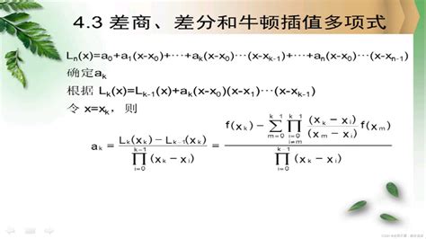 43差商、牛顿插值多项式与差分 Csdn博客