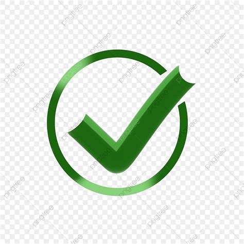 Icono De Marca De Verificación Verde Elegante Png
