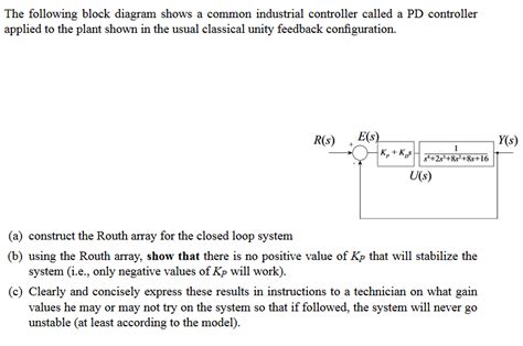 the following block diagram shows a common industrial