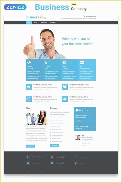 Free Html Templates Responsive Of Free Business Responsive Website Template